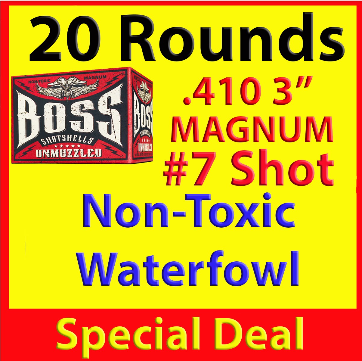 BOSS 410 3 MAGNUM 7 Shot Copper Plated Bismuth Waterfowl Loads on www ...